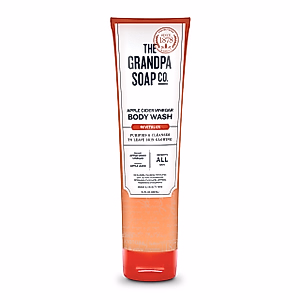 The Grandpa Soap Company Apple Cider Vinegar Body Wash - Purifies and Cleanses to Leave Skin Glowing, With Apple Cider Vinegar and Apple Juice, Helps Revitalize Skin, Vegan, 9.5 Fl Oz