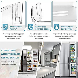242126602 Refrigerator Door Bin Replacement Part for Elec.trolux and Frigi.daire Refrigerator Door Shelf 4547407 AP6278233 PS12364199 EAP12364199 (2 Pack)