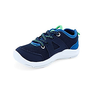 OshKosh B'Gosh boys Os22c27b Sneaker, Navy/Green, 7 Toddler US