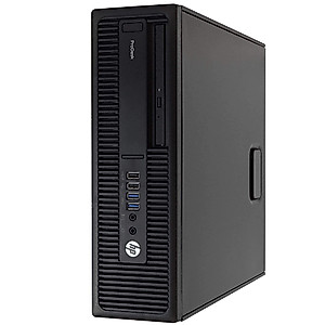 HP 600G2 SFF Desktop Computer PC, Intel i5-6500, 16GB RAM 2TB HDD, Windows 10 Pro, New 23.6 FHD Monitor, New 16GB Flash Drive, RGB Keyboard & Mouse, DVD, WiFi (Renewed)