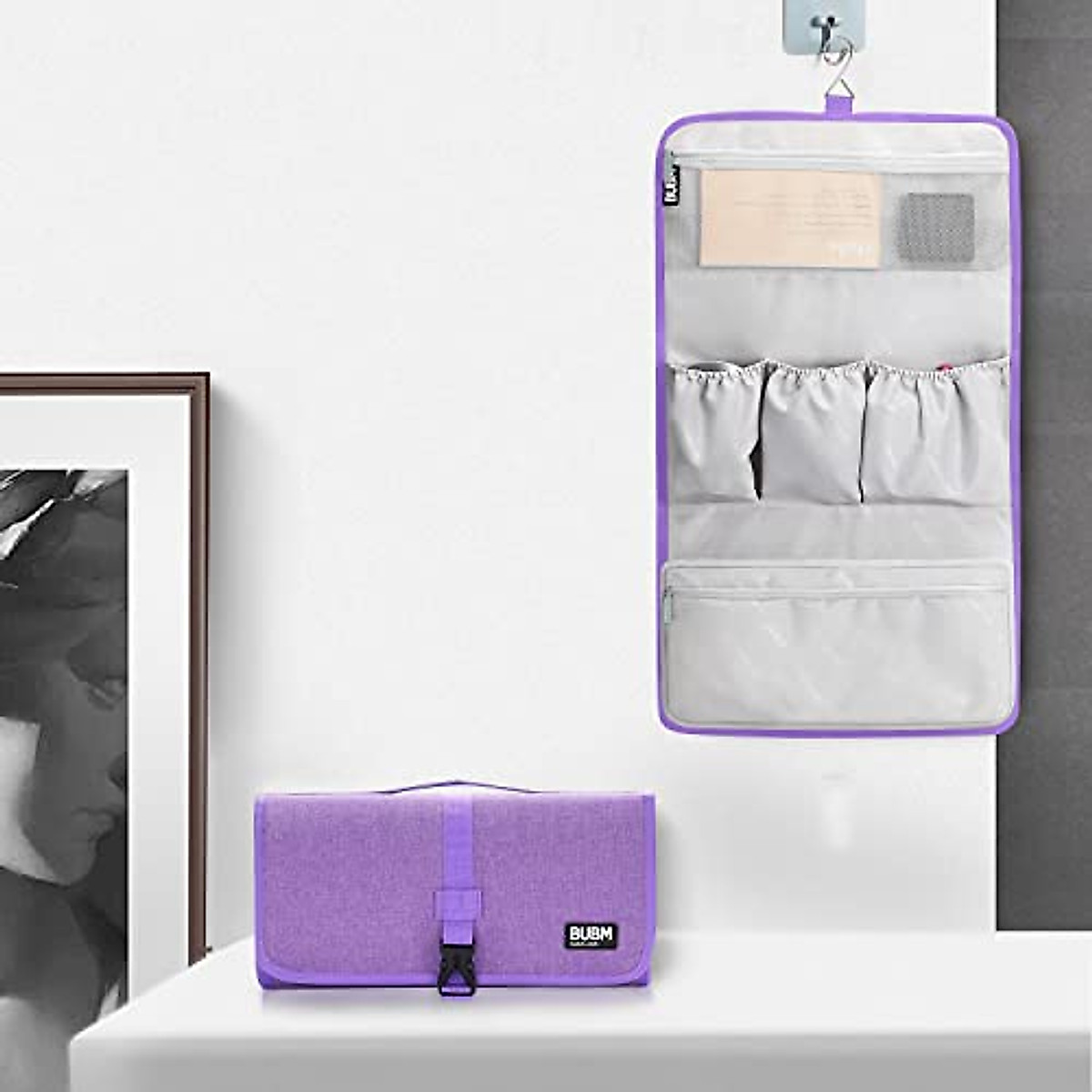 BUBM Waterproof Travel Storage Case Organizer for Dyson Airwrap, Pre-Styling Dryer, 4 Curling Barrels, 2 Smoothing Brushes and Volumizing Brush