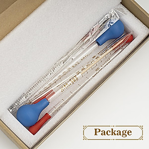 6Pcs Glass Pipettes Dropper, 1ml 2ml 3ml 5ml 10ml Graduated Liquid Dropper, with Rubber Bulb and Cleaning Brush, Transfer Pipettes for Essential Oil