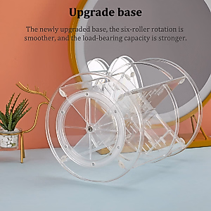 Argox 360° Rotating Makeup Organizer, Skincare Storage Box, Cosmetic Display Case with Brush Holder Perfume Tray, Multifunctional Rotating Rack Suitable for Dressing Tables and Bathroom Countertops