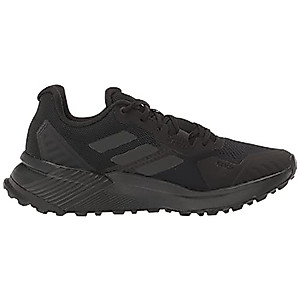 adidas mens Terrex Soulstride Trail Running Shoe, Black/Carbon/Grey, 12 US