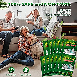 12 Pack Mouse Traps Indoor for Home Glue Traps for Mice and Rats, Sticky Board for House Indoor Outdoor Extra Glue（12"X8"）