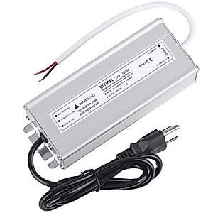 LED Driver 100 Watts 24V DC Low Voltage Transformer， Waterproof IP67 LED Power Supply, Adapter with 3-Prong Plug 3.3 Feet Cable for Any 24V DC led Lights, Computer Project, Outdoor Light