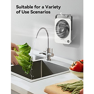 ChoreChamp Rechargeable Fan Portable,4000mAh USB Small Desk Fan with 4-Speed Strong Airflow, Hangable Ultra-thin Folding Camping Fan for Travel, Office, and Home Use