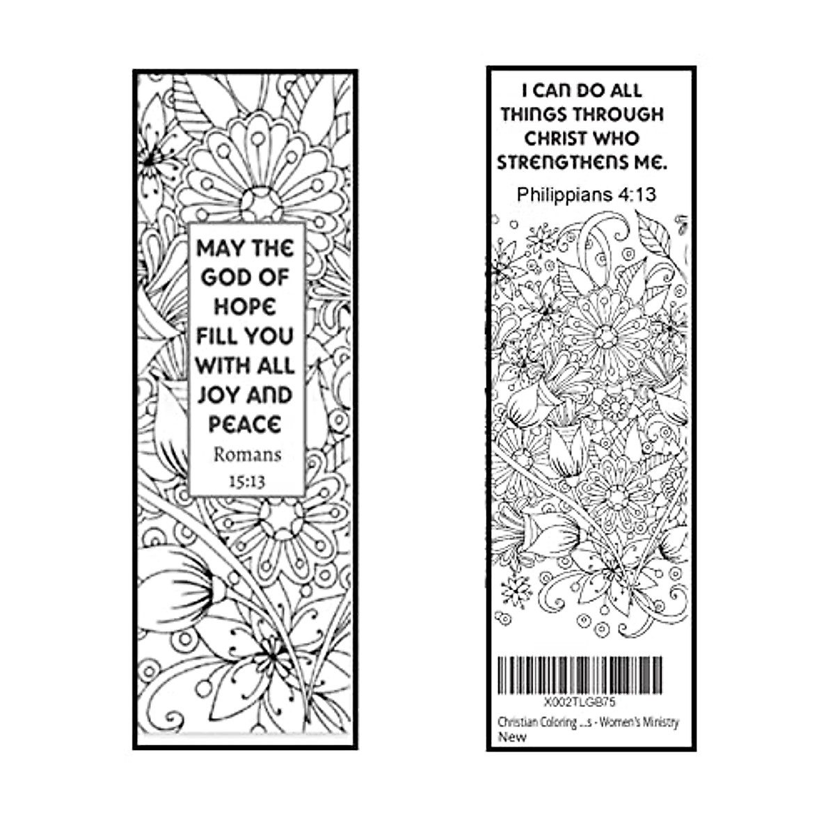 Christian Coloring Bookmarks - Bible Verse Color Your Own Book Marks - Anti Stress - Art Therapy - Adult Coloring - 100 Bulk Pack All The Same Design - Great for Large Groups - Women's Ministry