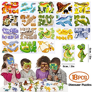 Golray Dinosaur Party Favors Birthday Supplies Gift Box Dino Egg Model Puzzle Mask Stamper Slap Bracelet Keychain Tattoo Sticker Goody Bag Stuffer Pinata Filler 102Pcs Boy Kids Dinosaur Party Supplies
