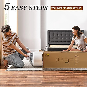 VECELO Charcoal Infused Memory Foam Twin Mattress 8 Inch, Medium Firm Twin Size Bed Mattress with Washable Cover for Twin Bed Frame, Pressure Relieve, Fresh Cooling Comfort