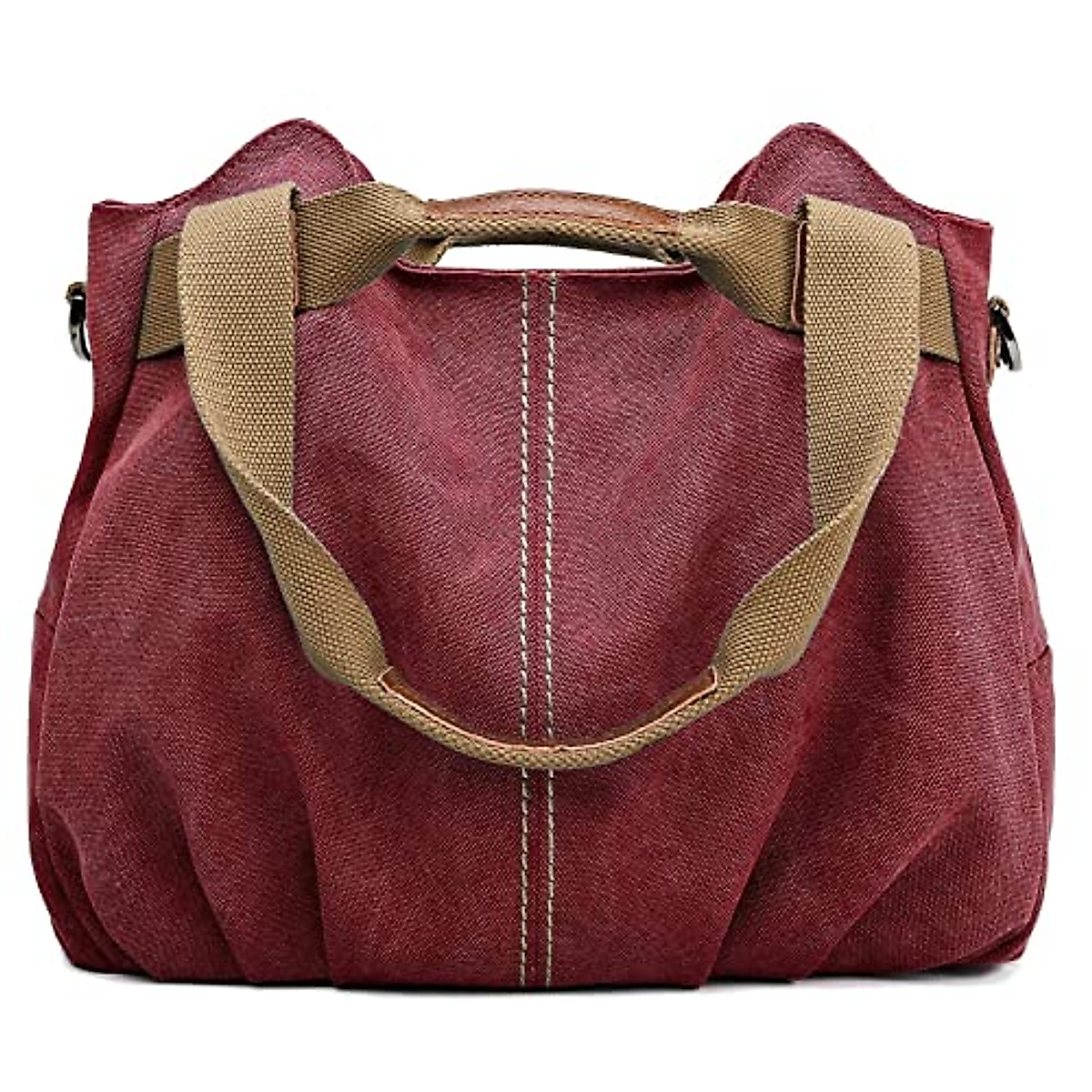 z-joyee Women's Ladies Casual Vintage Hobo Canvas Daily Purse Top Handle Shoulder Tote Shopper Handbag Satchel Bag