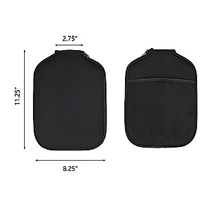YTYKINOY Pack of 2 Neoprene Pickleball Paddle Cover Pickleball Racket Sleeve (Black)