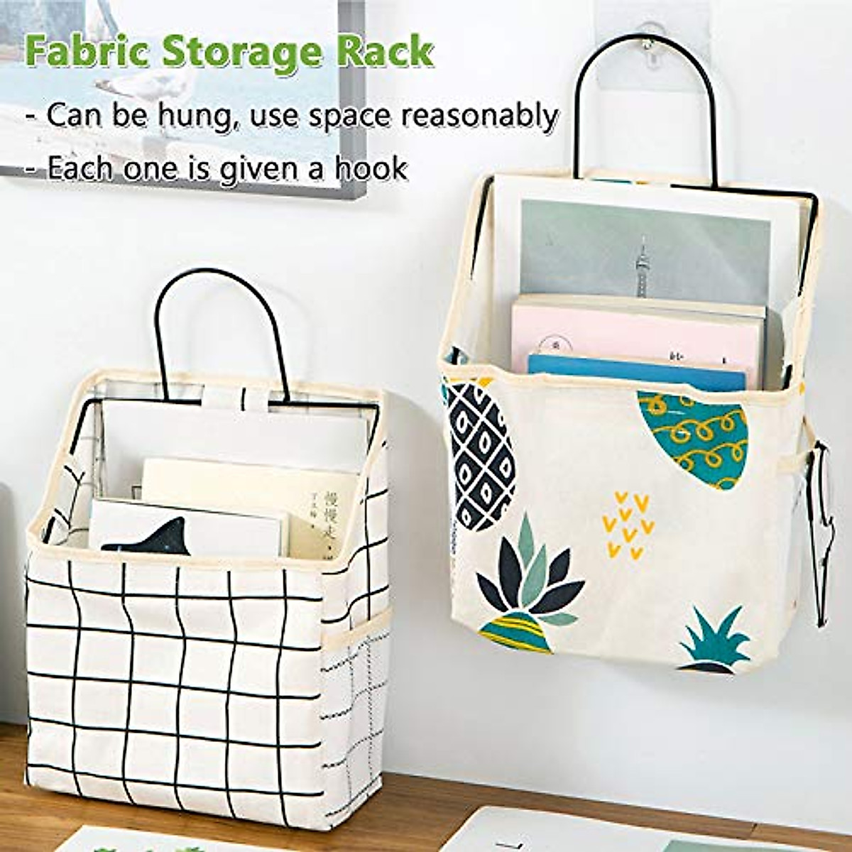 XIAOQI 2Pack-Wall Hanging Storage Bag, Waterproof Over The Door Closet Organizer Hanging Pocket Organizer, Over The Door Closet Organize