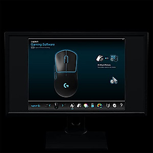 Logitech G PRO Wireless Gaming Mouse, Hero 16K Sensor, 16,000 DPI, RGB, Ultra Lightweight, 4 to 8 Programmable Buttons, Long Battery Life, On-Board Memory, Built for Esport, PC / Mac - Black
