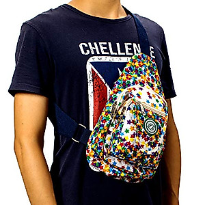 Chrysansmile Travel Crossbody Sling Bags For Women Single Waterproof Sling Shoulder Backpack For Hiking Unisex - White