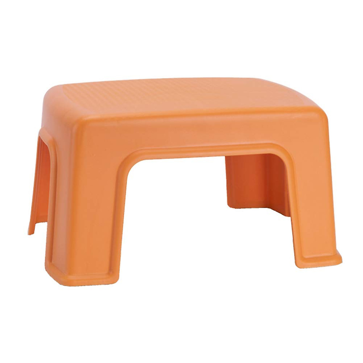 Veemoon 1pc Plastic Stool Kid Stool Plastic Foot Stool Step Stool for Adults Creative Footstool Household Stool Anti-Skid Stool Pp Thicken Orange Square Stool Baby Kids' Step Stools