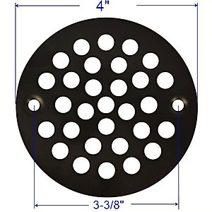 4'' Round Shower Strainer Grate Drain Replacement Cover Oil Rubbed Bronze + Tapping & Machine Screws…