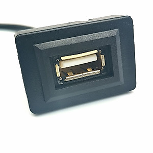 DEVMO Car Dash Flush Mount USB Port Panel Extension Cable Adapter Compatible with to-yota Vios/ALTIS (35 24mm)