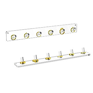 NIUBEE Wall Mounted Necklace Hanger, 4 Pack Acrylic Jewelry Stand Organizer, Bracelets Rings Bangles Display Rack,Best Gift for Girl Women