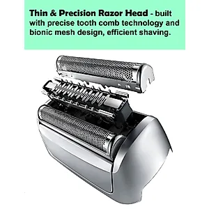 Series 5 Replacement Head 52S for Braun Electric Shaver, S5 Wet and Dry Replacement Head Compatible with Braun Series 5 Replacement Foil and Cutter, 52S Replacement Head Fit 5190cc 5090 5020 (2 Count)