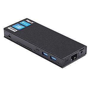 MeLE N5105 Fanless Mini PC Stick PCG02 Pro, 8GB 128GB Mini Computer Stick Windows 11 Pro, Dual HDMI 4K, Wi-Fi 6, Gigabit Ethernet, BT 5.2, USB 3.2 * 2, USB-C Micro PC with VESA Mount