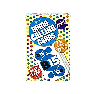 Regal Games - Standard Bingo Calling Cards - 2.5" x 3.5" - High Contrast Numbers & Letters - Durable Plastic Coating - Cardstock - 75 Count (B1 - O75)