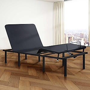 Twin XL Adjustable Bed Frame with Head and Foot Incline, Electric Adjustable Bed Base with New Generation Motor, Adjustable Bed for Seniors with Wireless Remote Control, 400 Lbs Capacity