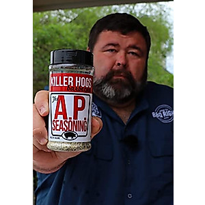 Killer Hogs AP Seasoning | Championship BBQ and Grill All Purpose Seasoning for Beef, Steak, Burgers, Pork, and Chicken | Salt, Pepper, Garlic (SPG) | 14 Ounces