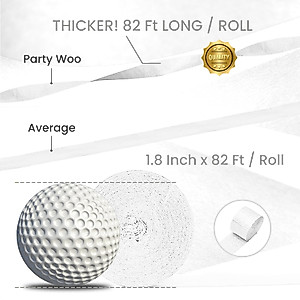 PartyWoo Crepe Paper Streamers 4 Rolls 328ft, Pack of Crepe Paper Perl White Streamers Decorations, Crepe Paper for Birthday Decorations, Party Decorations, Wedding Decorations (1.8 in x 82 Ft/Roll)