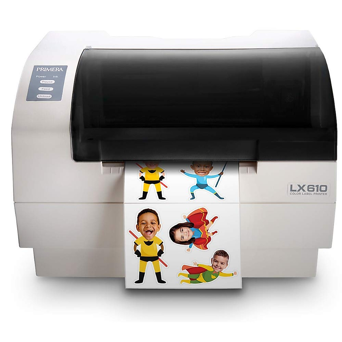 Primera LX610 Color Inkjet Label Printer with Plotter Cutter 74541 - Print and Cut Any Label Shape or Size in One Machine. Prints Up to 5 Inches Wide