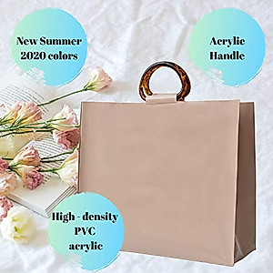 Designer Plastic purses and handbags - Vynyl Clear Transparent Bag - PVC Bags clear Purse - Waterproof Designer Clear Handbags - Bolsa Trasparente de Mujer (High Glass Powder)