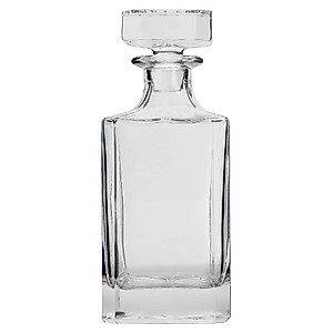 Lily's Home Glass Decanter with Glass Stopper, Let Your Favorite Vintages Breathe with this Beautifully Stylish and Functional Piece (26 Ounces)