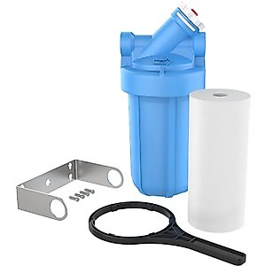 Pentair OMNIFilter BF35 Water Filtration System, 10" Premium Whole House Heavy Duty Filtration System with Bypass, Includes 10" Blue Heavy Duty Housing, RS18 Sediment Reduction Cartridge and All Tools