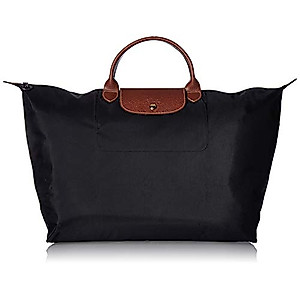 Longchamp Le Pliage Large Travel Bag, Black, 17.75" x 13.75" x 9"