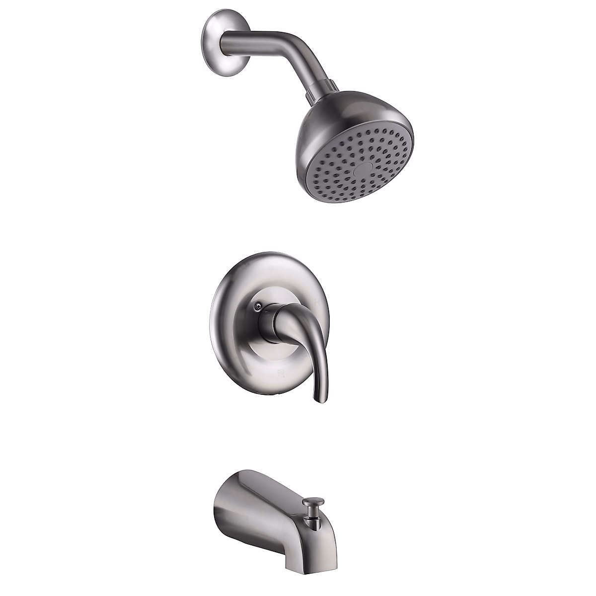 Galim Shower Set with Trim Set, Shower Head & Faucet Set Complete with Valve Shower Fixtures, Tub and Shower Trim Kit, Heavy Duty Stainless Steel Body, Brass Cartridge, Single Handle, Satin Nickel
