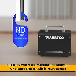 VIARRTCO Ozone Machine Generator 30000mg/h - 6000+ Sq. Ft. Ozone Machine Odor Removal for Home and Car with 120min timer All Metallic Black