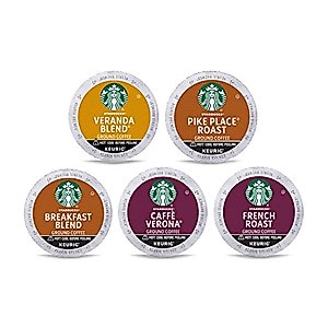 Starbucks K-Cup Coffee Pods—Starbucks Blonde, Medium & Dark Roast Coffee—Variety Pack—100% Arabica—1 box (40 pods total)