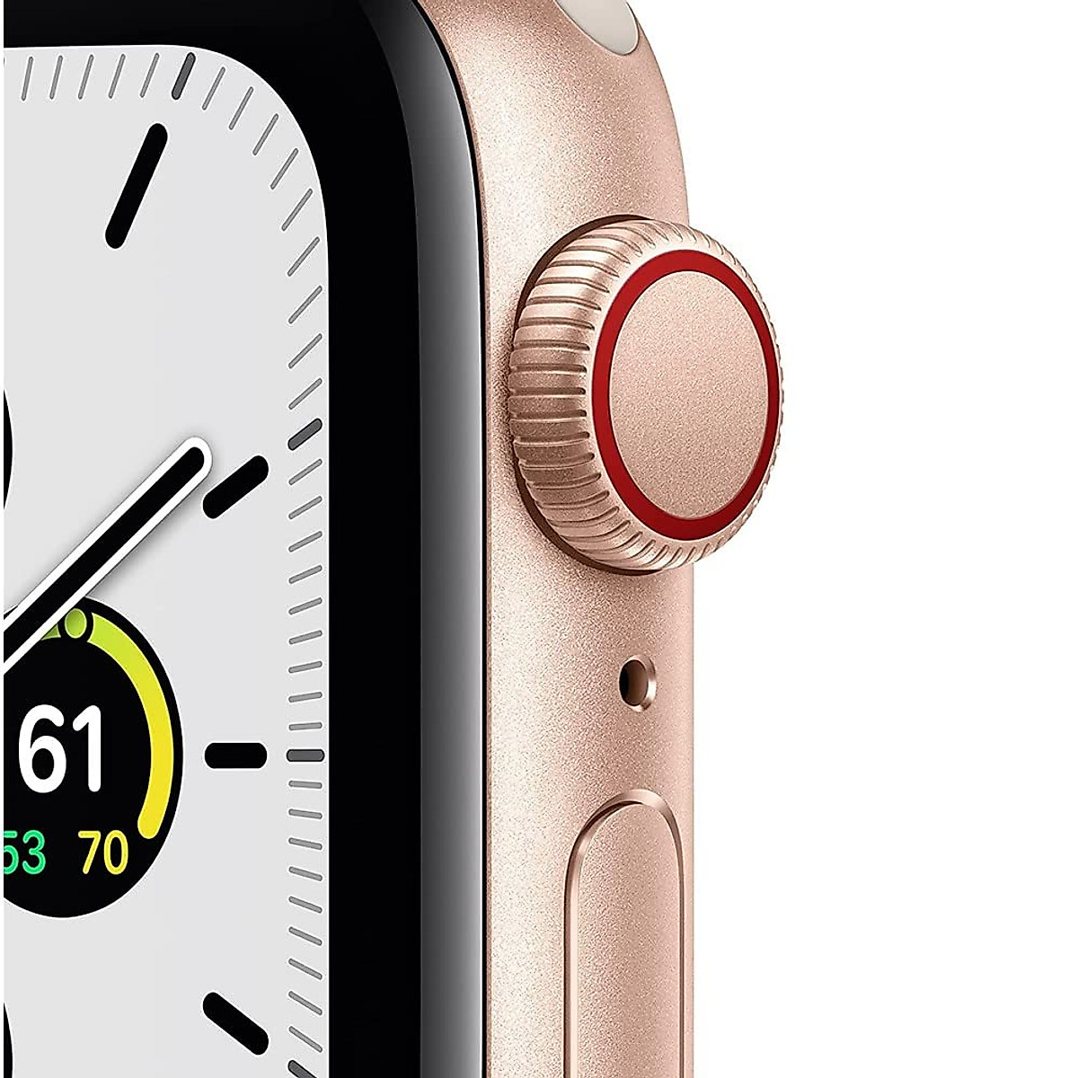 Apple Watch SE 40mm GPS + Cellular Gold Aluminum Case - Starlight Sport Band (Renewed)