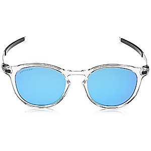 Oakley Men's OO9439 Pitchman R Round Sunglasses, Polished Clear/Prizm Sapphire, 50 mm