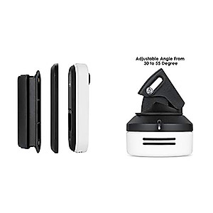 Wasserstein 30° to 55° Horizontal Wedge Wall Mount Compatible with Arlo Essential Wired Video Doorbell - Flexible Mounting Options (Black) (NOT Compatible with Essential Arlo Doorbell Wire-Free)