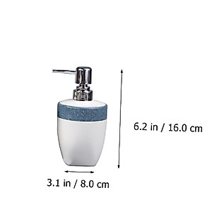 HOMSFOU 1set Bathroom Four Piece Set Bathroom Organizer Tray Ceramic Bathroom Accessories Liquid Castile Soap Foam Soap Cosmetic Bottle Dispenser Drain Bathroom Soap Dispenser Organizer