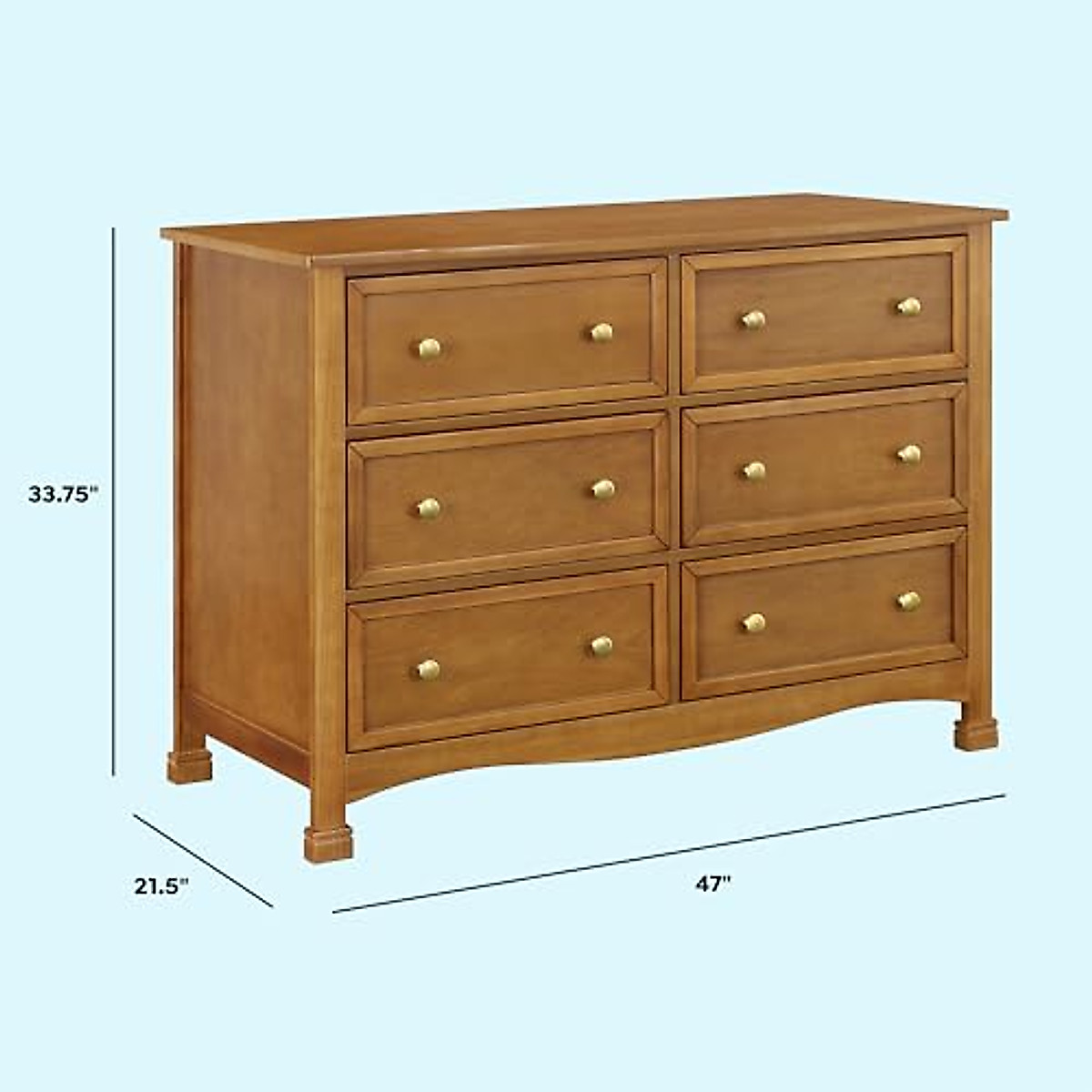 daVinci Kalani 6-Drawer Dresser in Chestnut, GREENGUARD Gold Certified