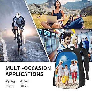 Custom Name Backpack - Personalized Photo Bookbag for Girls Kids Men Womens - Customize Travel Backpacks, One Size