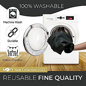 moty Folding Table Cover, Polyester Fitted Waterproof Outdoor Tablecloth Protector with Elastic for Rectangle Picnic Tables, Washable, Wrinkle Resistant, for Patio, Parties, Camping