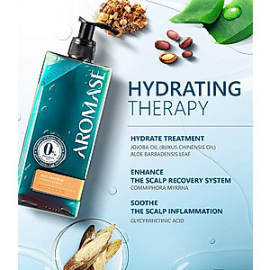 Aromase Dry and Dry Dandruff Solution Kit (5α Juniper Scalp Purifying Liquid Shampoo 2.8 Fl Oz + Dry and Sensitive Solution Shampoo 14 Fl. Oz) for Very Dry Scalp, Dry Dandruff