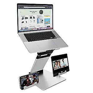 Laptop Stand for Desk – Stable Laptop Riser for Desk – Height & Angle Adjustable Laptop Stand – Sturdy, Aluminium PC & MacBook Stand – Laptop Holder for 11” to 17” Laptops by Pivot World