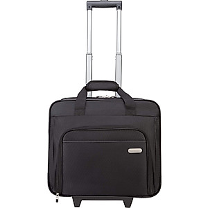 Targus Metro Rolling Laptop Case Bag for Business Commuter with Durable Water Resistant, Expandable Compartments, Trolley Strap, Padded Protection fits up to 16-Inch Notebook Screen, Black (TBR003US)