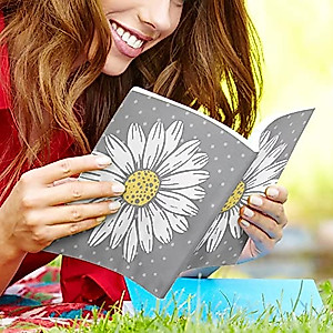 KUIFORTI Daisy Book Covers for Paperback,Boys Girls Notebook Hardcover Protector Book Pouch Sleeves Textbook Jackets for Home School Office Book Accessories