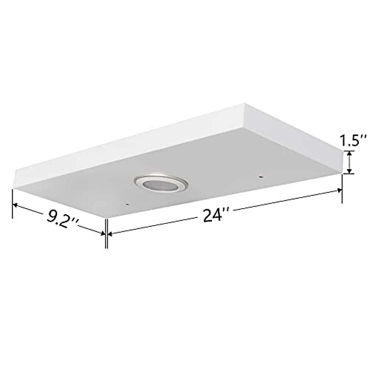 WELLAND White Floating Shelf with Touch-Sensing Battery Powered LED Light,Wall Mounted Display Shelves for Entrance, Living Room, Bedroom, Kitchen and Bathroom (24-INCH, White)