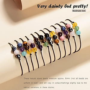 Zodiac Aries Bracelets Aries Gifts for Women Men, 6mm Natural Stone Horoscope Bracelets Healing Gemstone Crystals Zodiac Sign Gifts